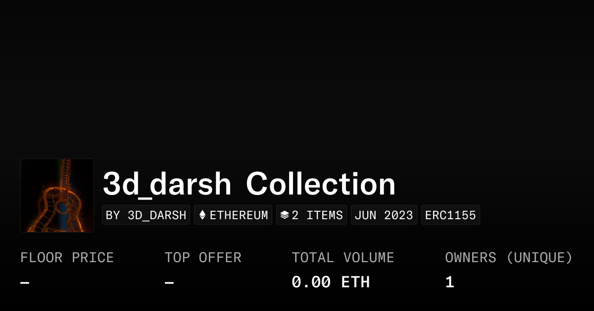 3d Darsh Collection Collection Opensea