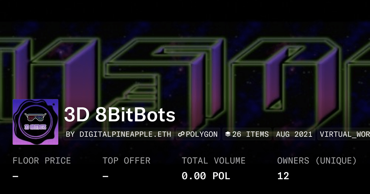 3d 8bitbots Collection Opensea