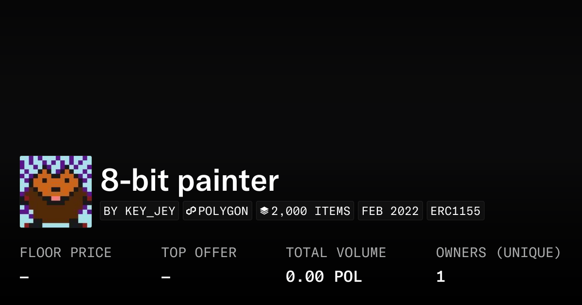 8 Bit Painter Collection Opensea