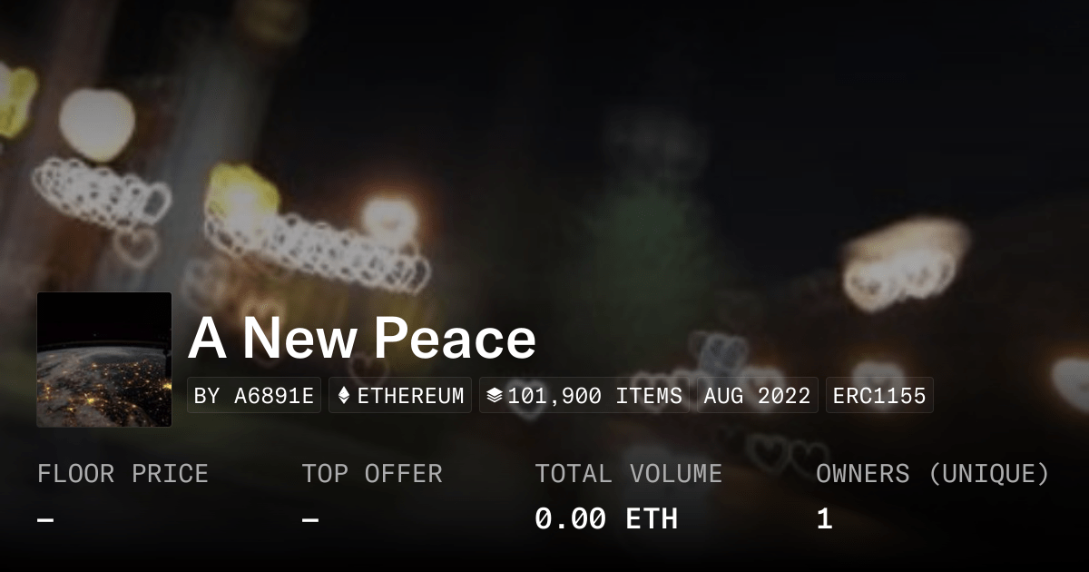 A New Peace Collection Opensea