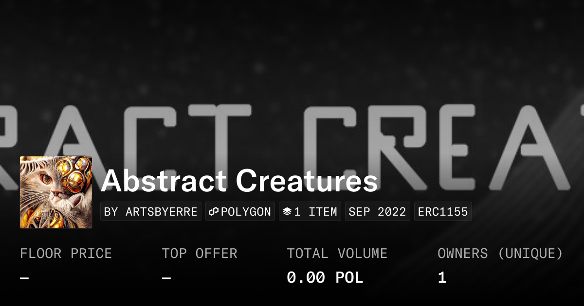 Abstract Creatures Collection Opensea