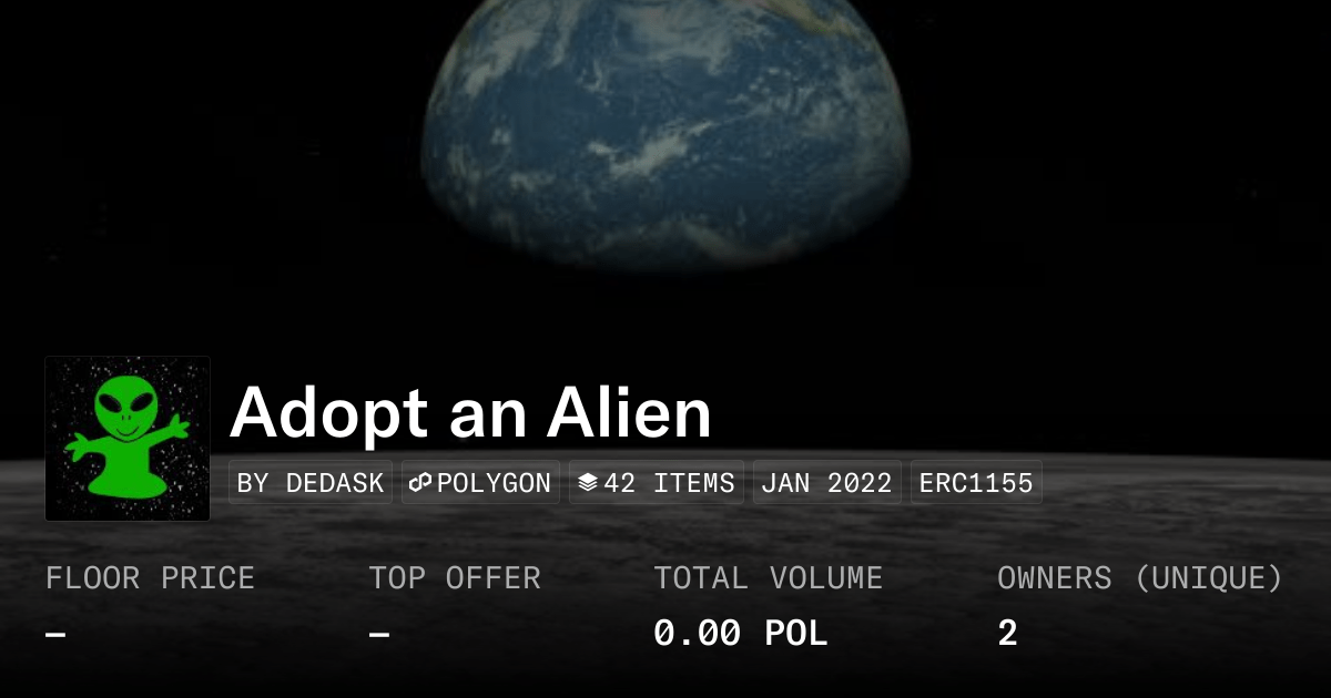 Adopt An Alien Collection Opensea
