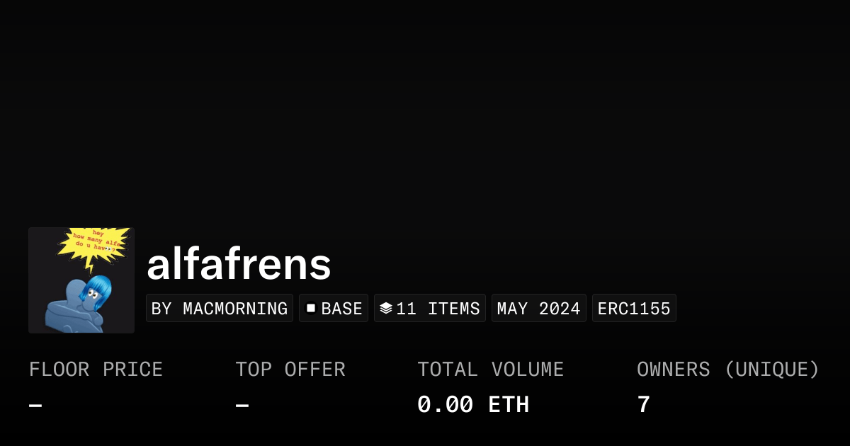 Alfafrens Collection Opensea