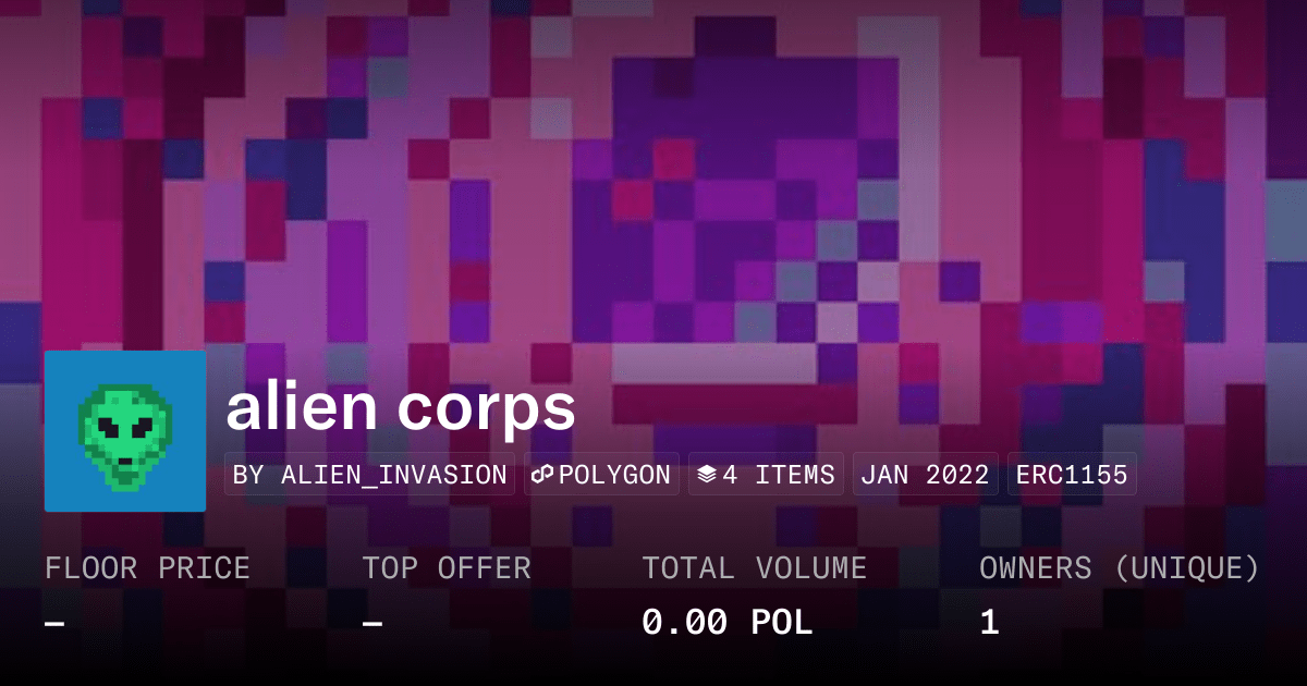 Alien Corps Collection Opensea