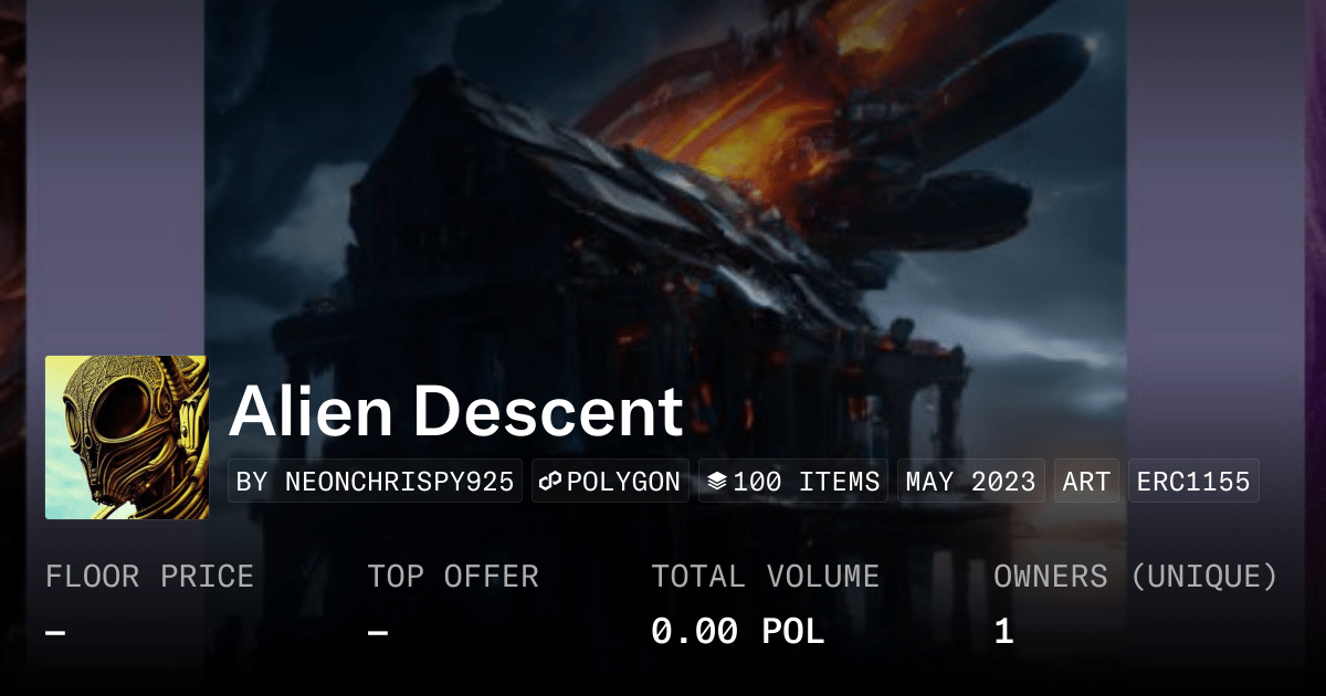 Alien Descent Collection Opensea