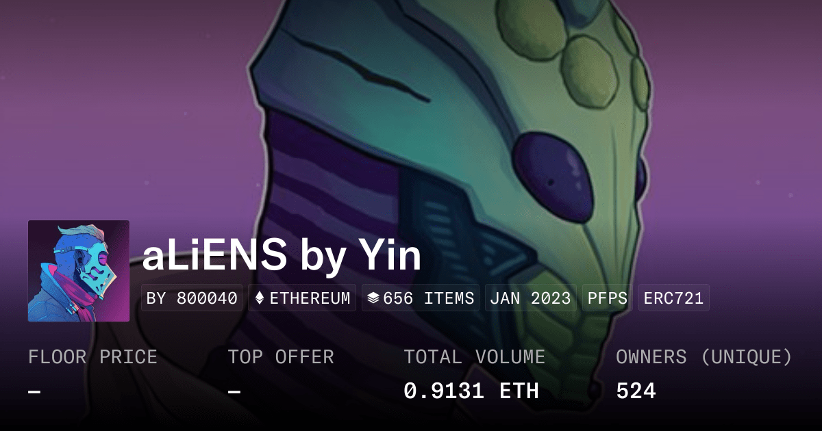 Aliens By Yin Collection Opensea