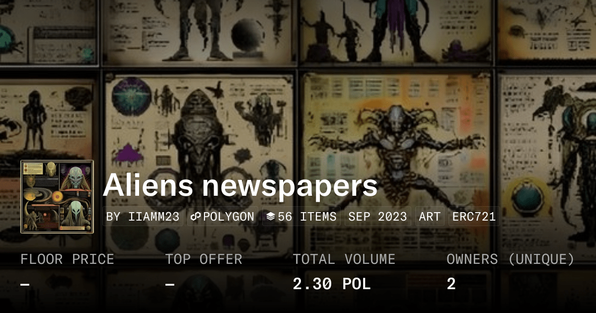 Aliens Newspapers Collection Opensea