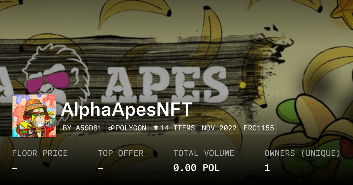 Alphaapesnft Collection Opensea