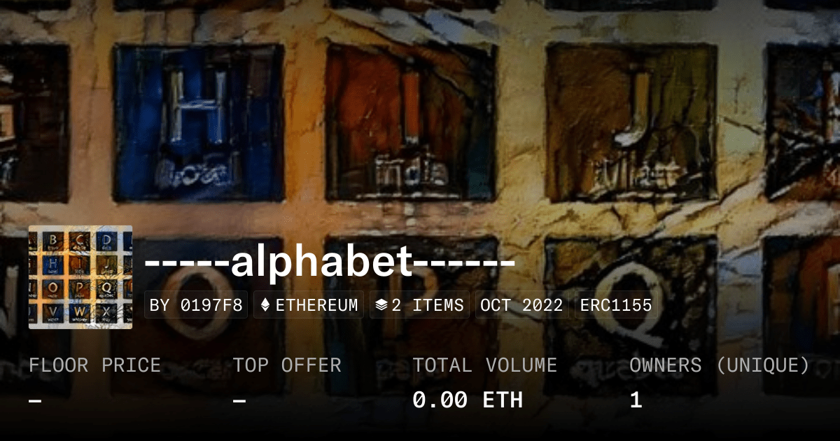 Alphabet Collection Opensea