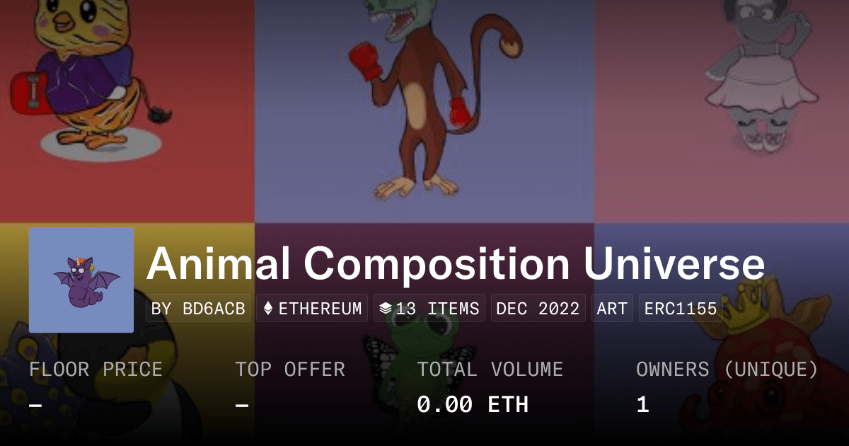 Animal Composition Universe Collection Opensea