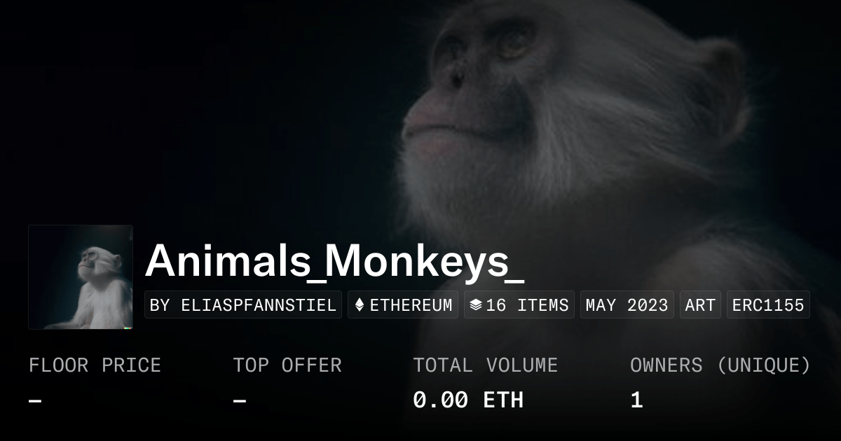 Animals Monkeys Collection Opensea