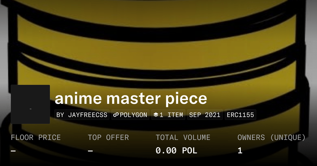 Anime Master Piece Collection Opensea