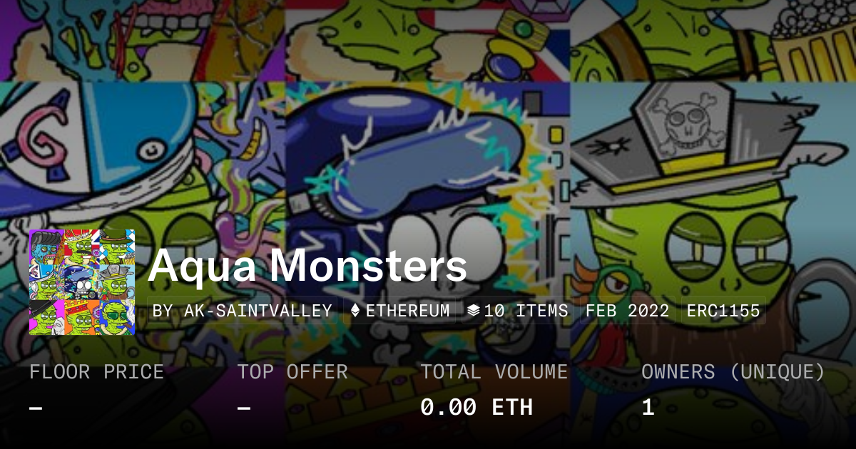 Aqua Monsters Collection Opensea