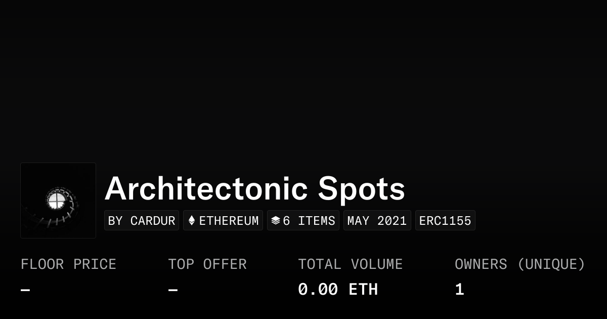Architectonic Spots Collection Opensea