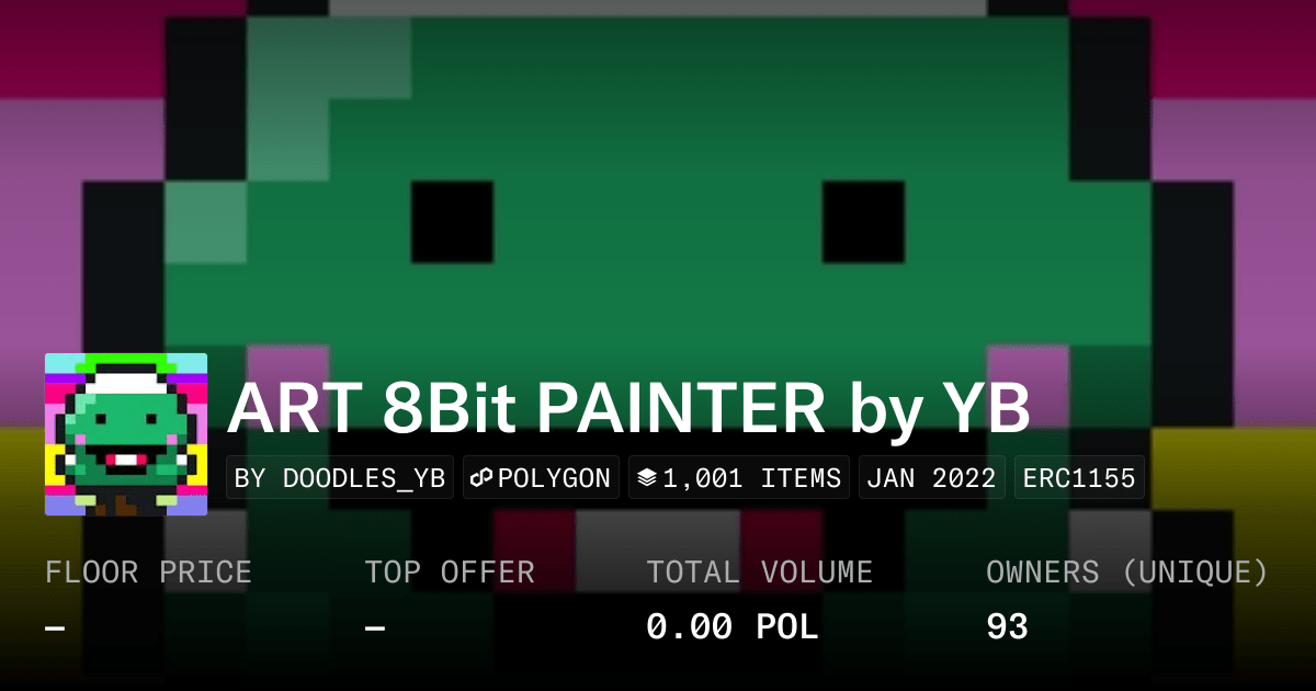 Art 8bit Painter By Yb Collection Opensea