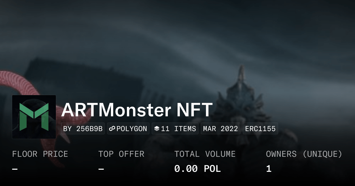 Artmonster Nft Collection Opensea