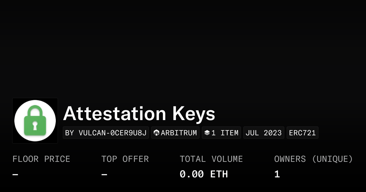 Attestation Keys Collection Opensea