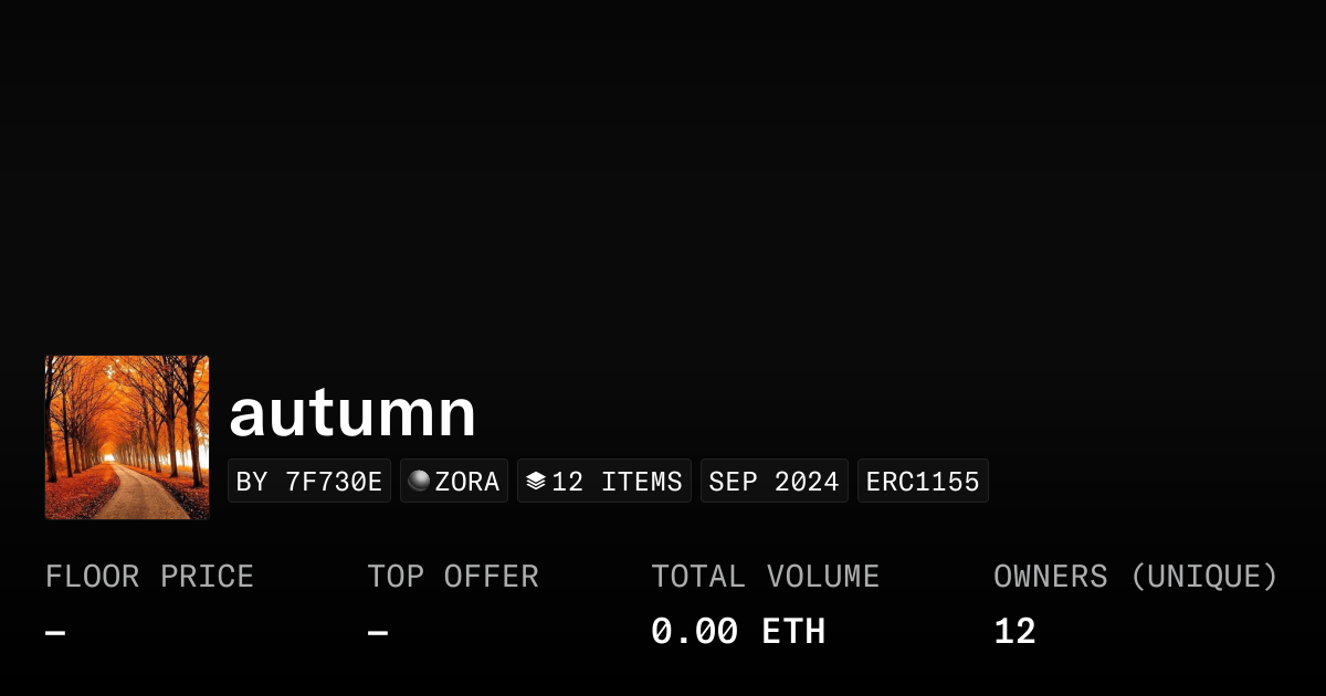 Autumn Collection Opensea