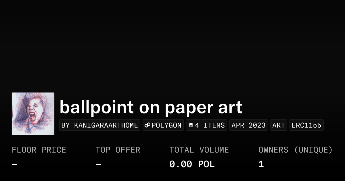 Ballpoint On Paper Art Collection Opensea