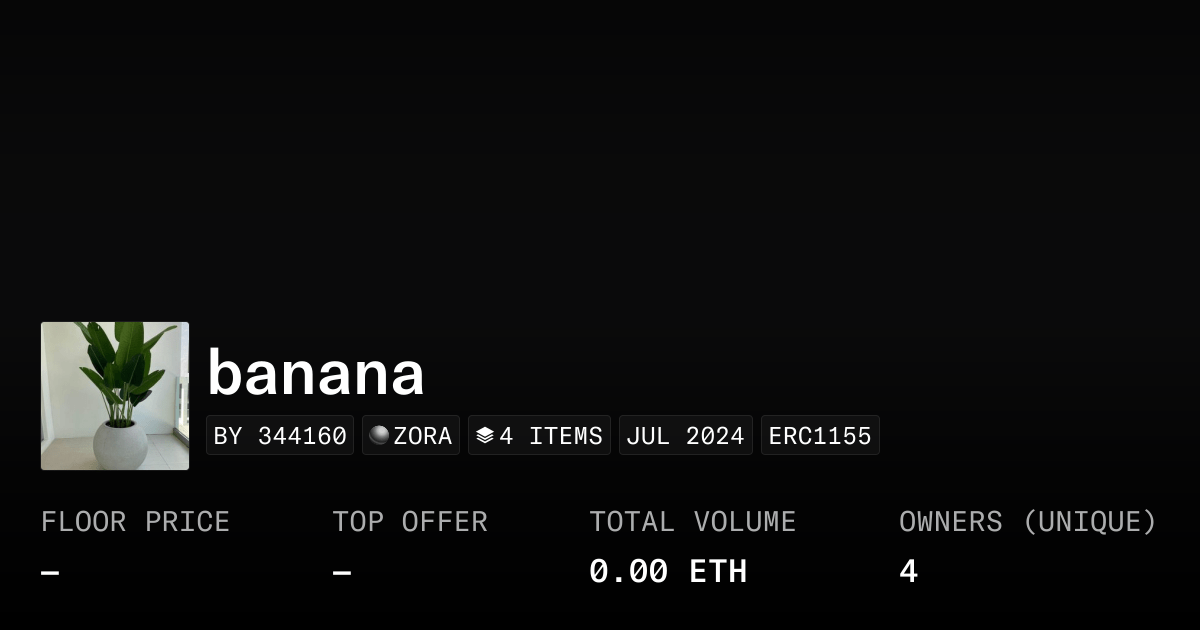 Banana Collection Opensea