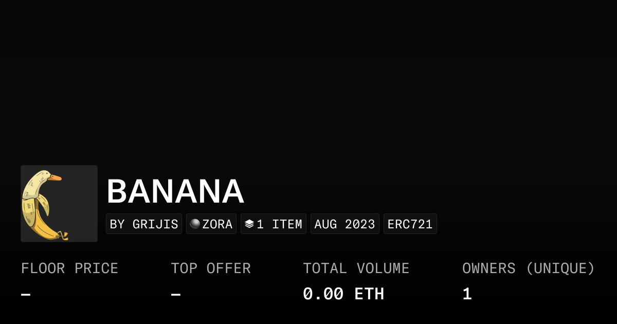 Banana Collection Opensea