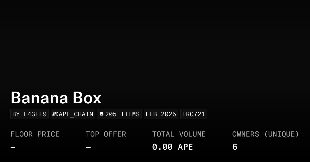 Banana Box Collection Opensea