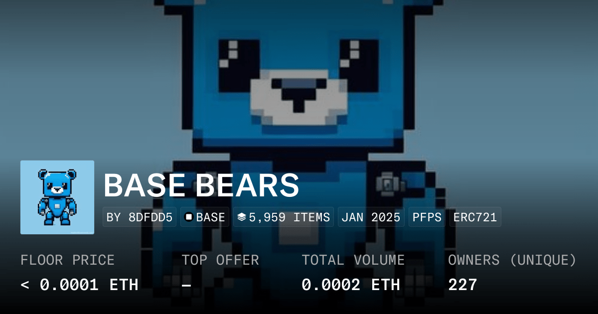 Base Bears Collection Opensea