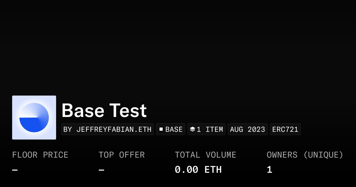 Base Test Collection Opensea
