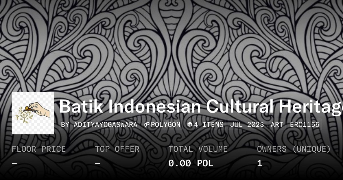 Batik Indonesian Cultural Heritage Collection Opensea