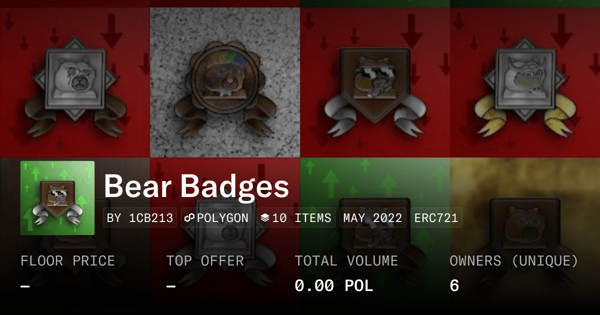 Bear Badges Collection Opensea