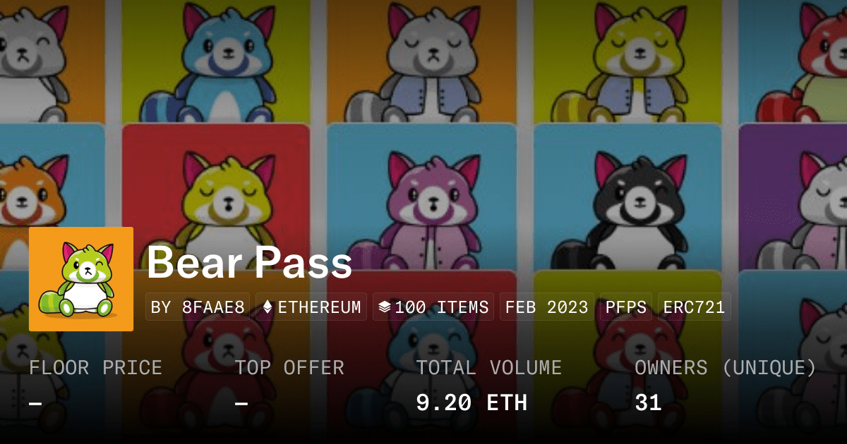 Bear Pass Collection Opensea