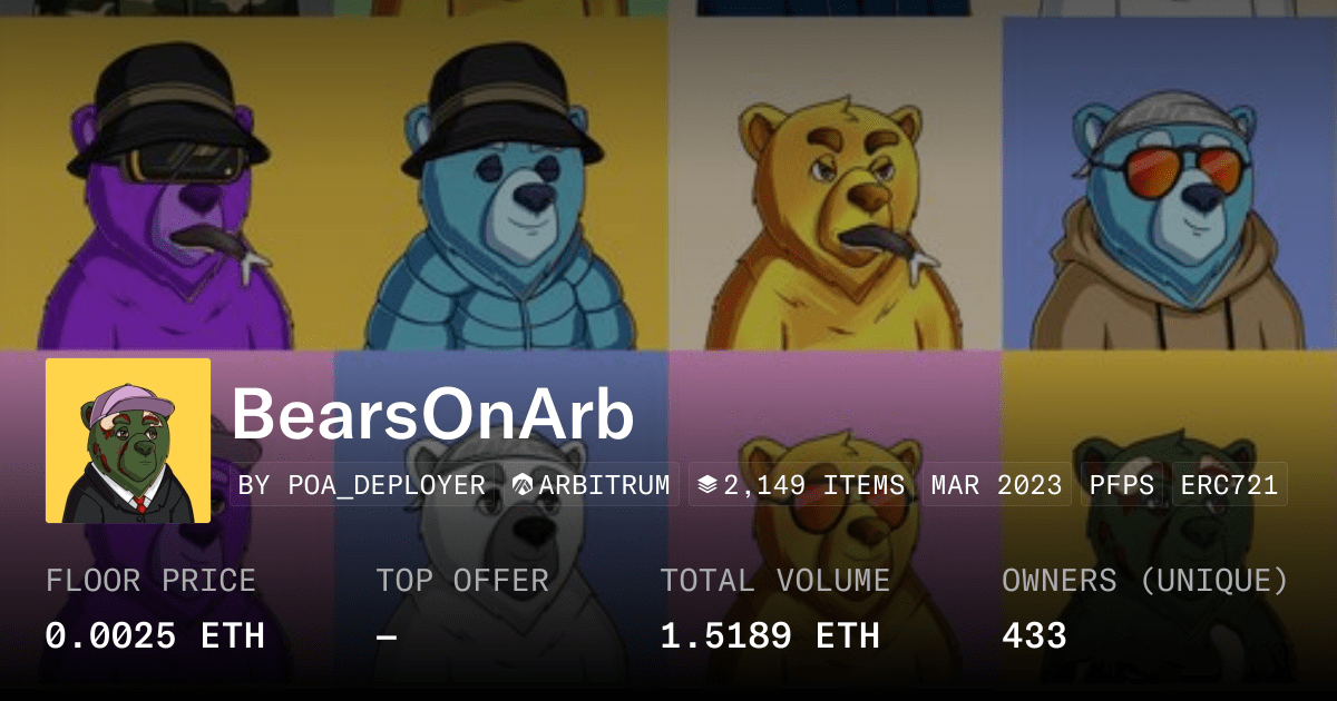 Bearsonarb Collection Opensea