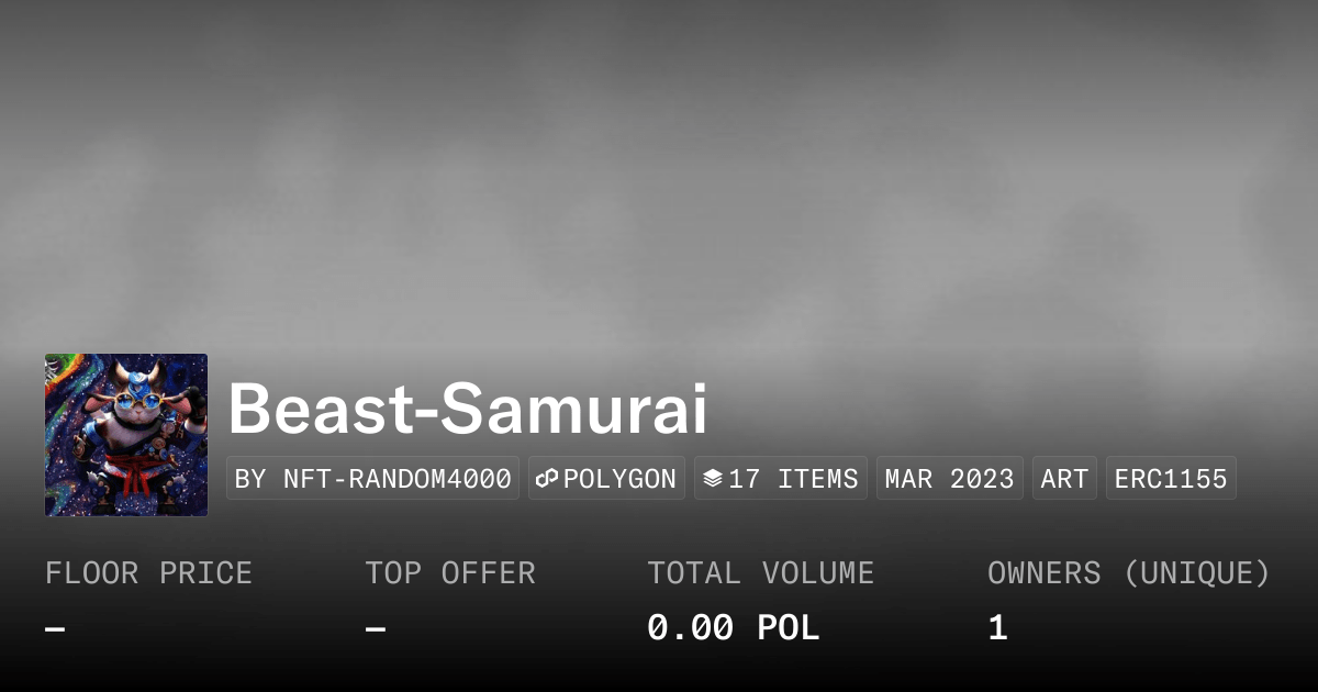 Beast Samurai Collection Opensea