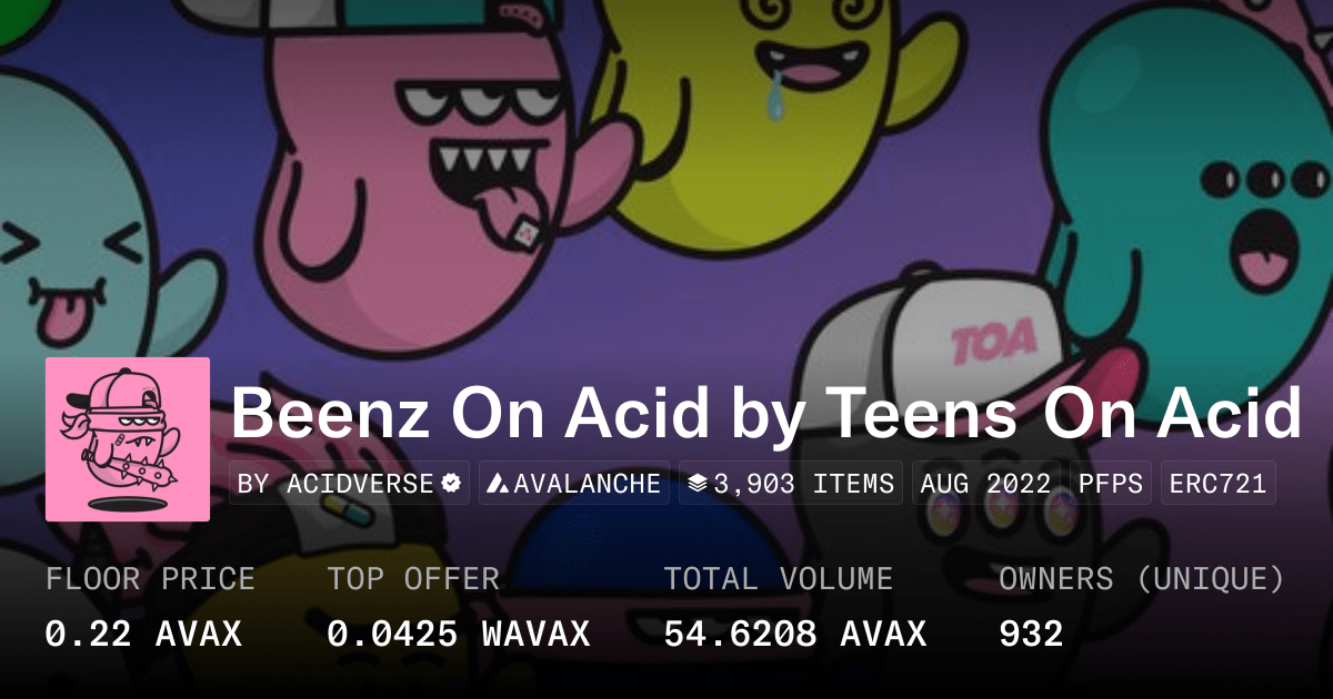 Beenz On Acid By Teens On Acid Collection Opensea