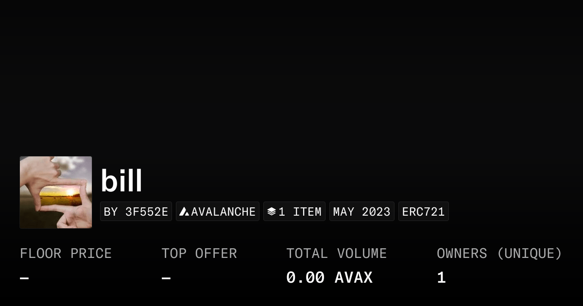 Bill Collection Opensea