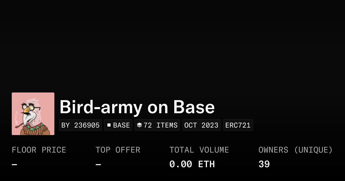 Bird Army On Base Collection Opensea