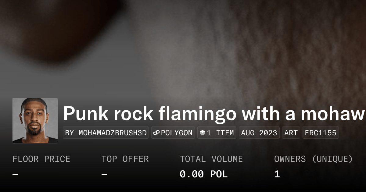 Punk Rock Flamingo With A Mohawk Collection Opensea