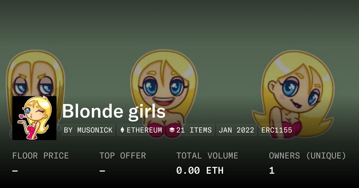 Blonde Girls Collection Opensea