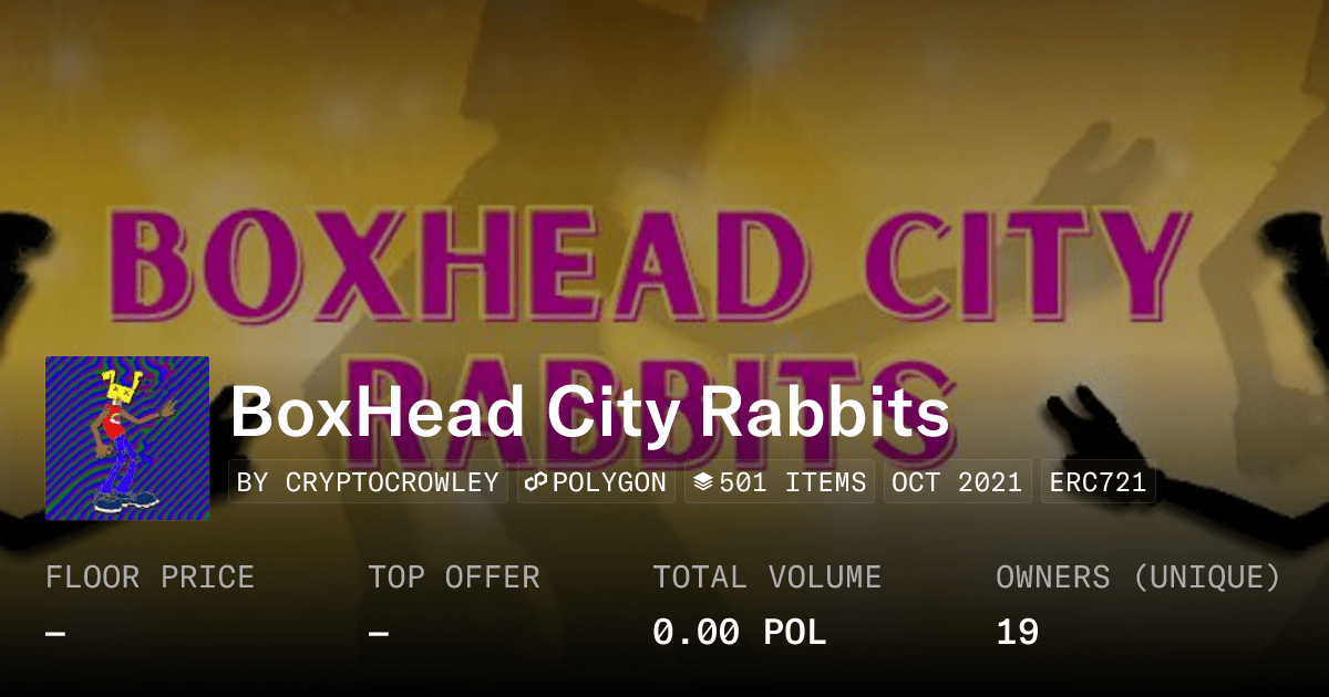 Boxhead City Rabbits Collection Opensea