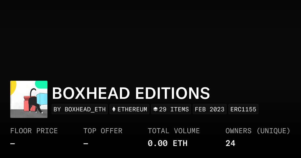 Boxhead Editions Collection Opensea