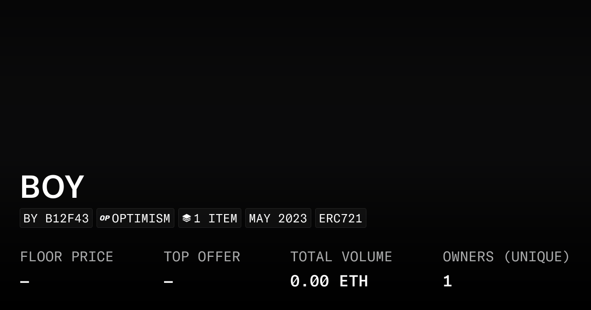 Boy Collection Opensea