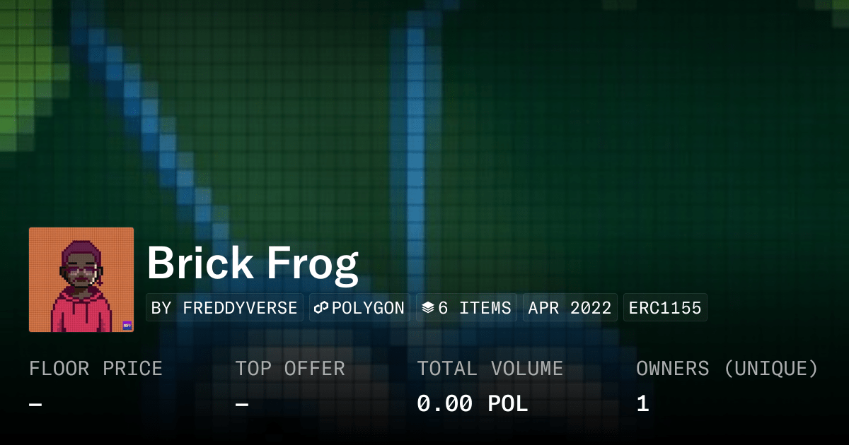 Brick Frog Collection Opensea