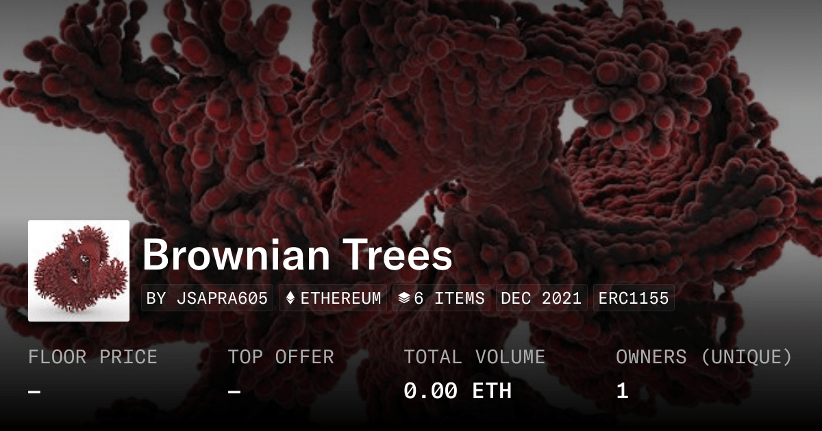 Brownian Trees Collection Opensea
