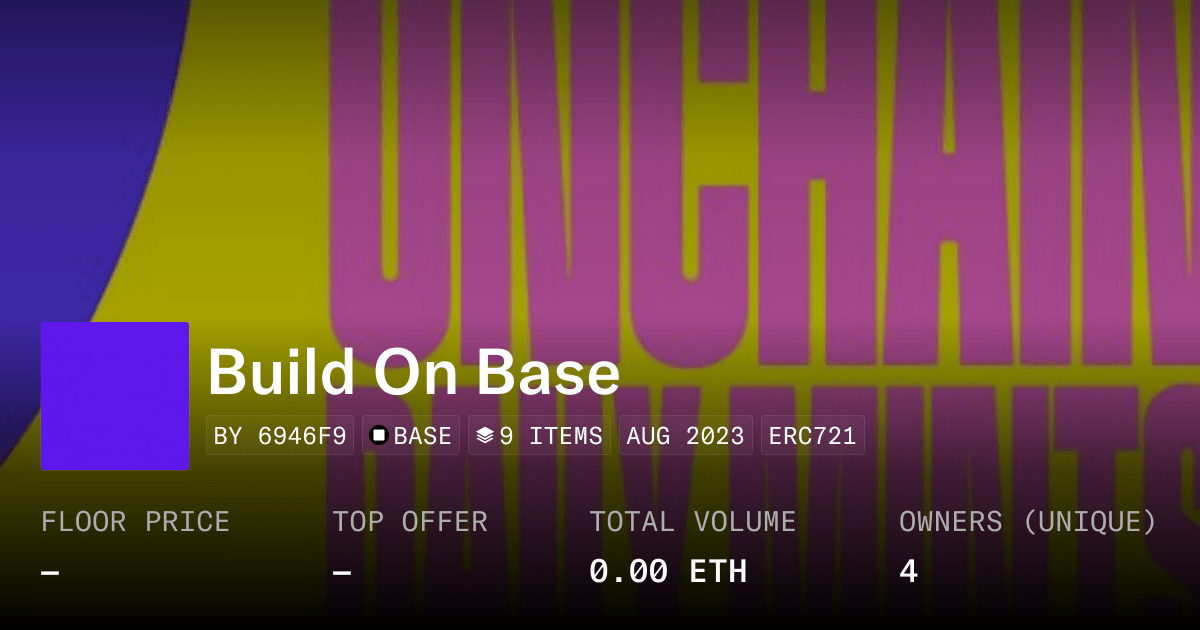 Build On Base Collection Opensea
