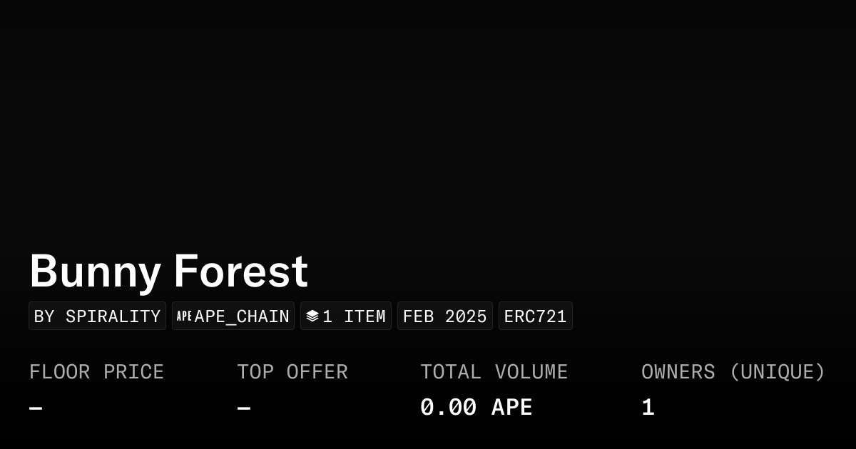 Bunny Forest Collection Opensea