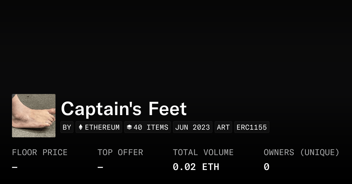 Captain S Feet Collection Opensea