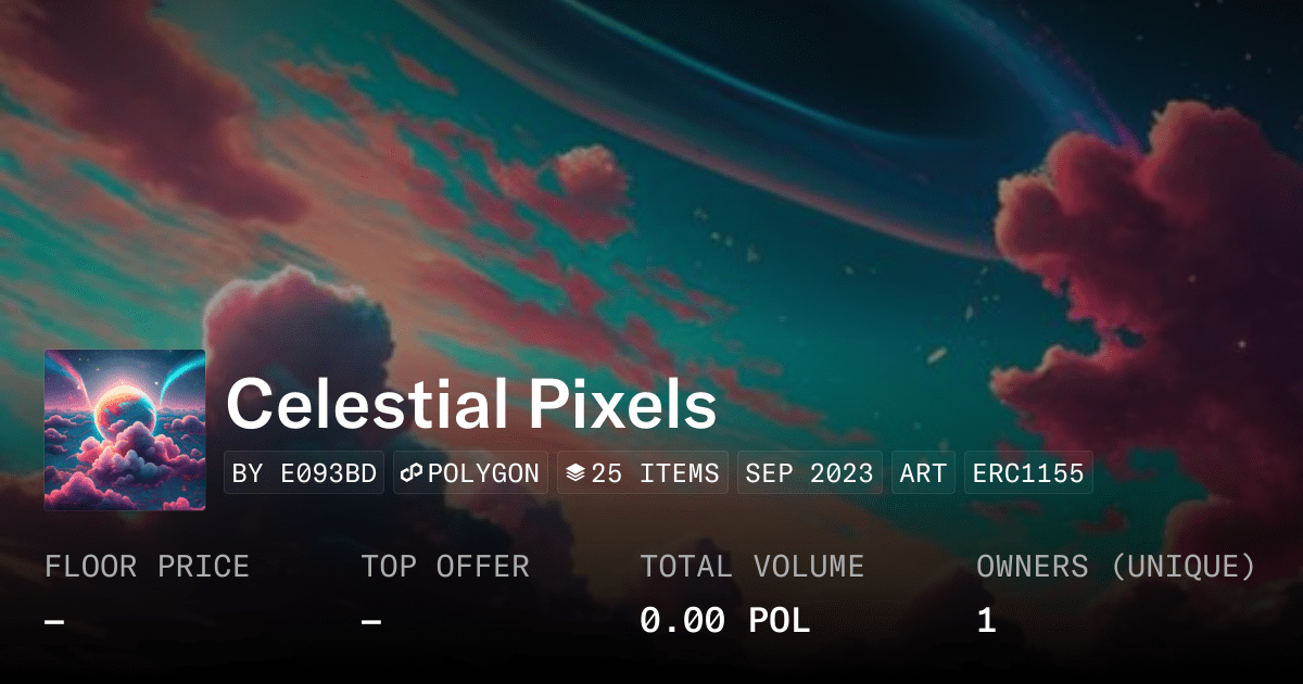 Celestial Pixels Collection Opensea