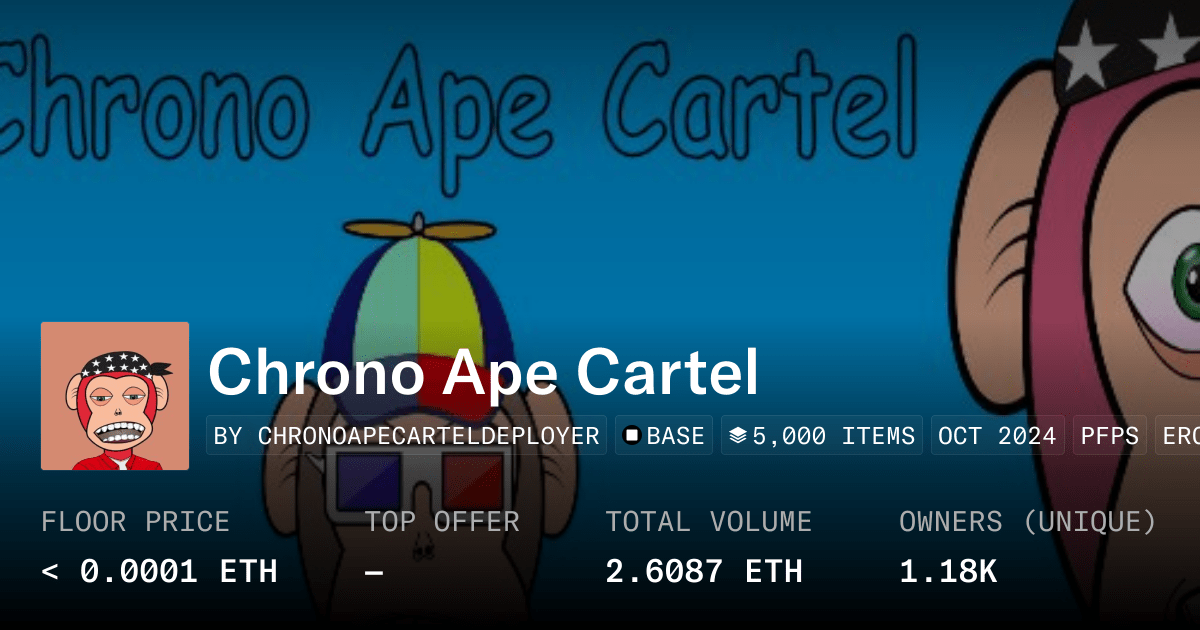 Chrono Ape Cartel Collection Opensea