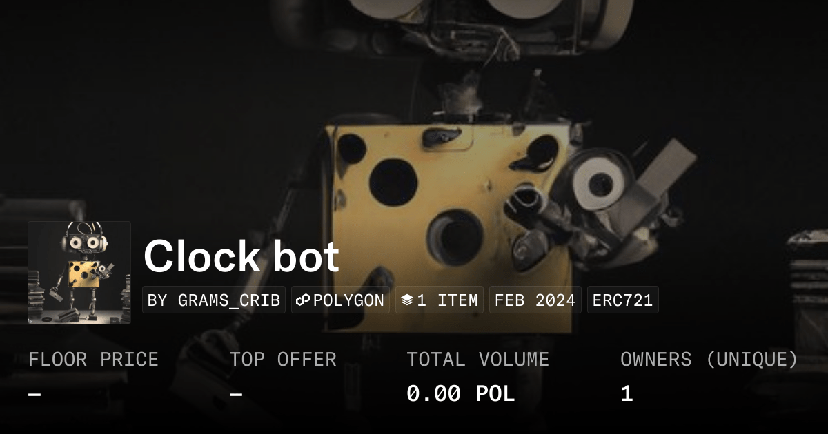 Clock Bot Collection Opensea