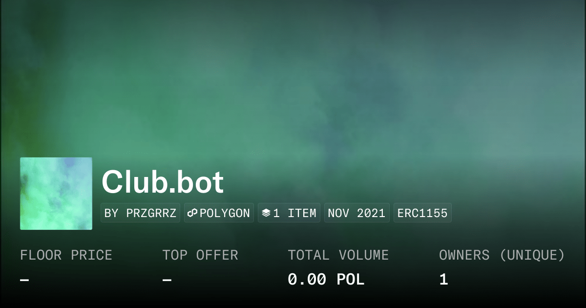 Club Bot Collection Opensea